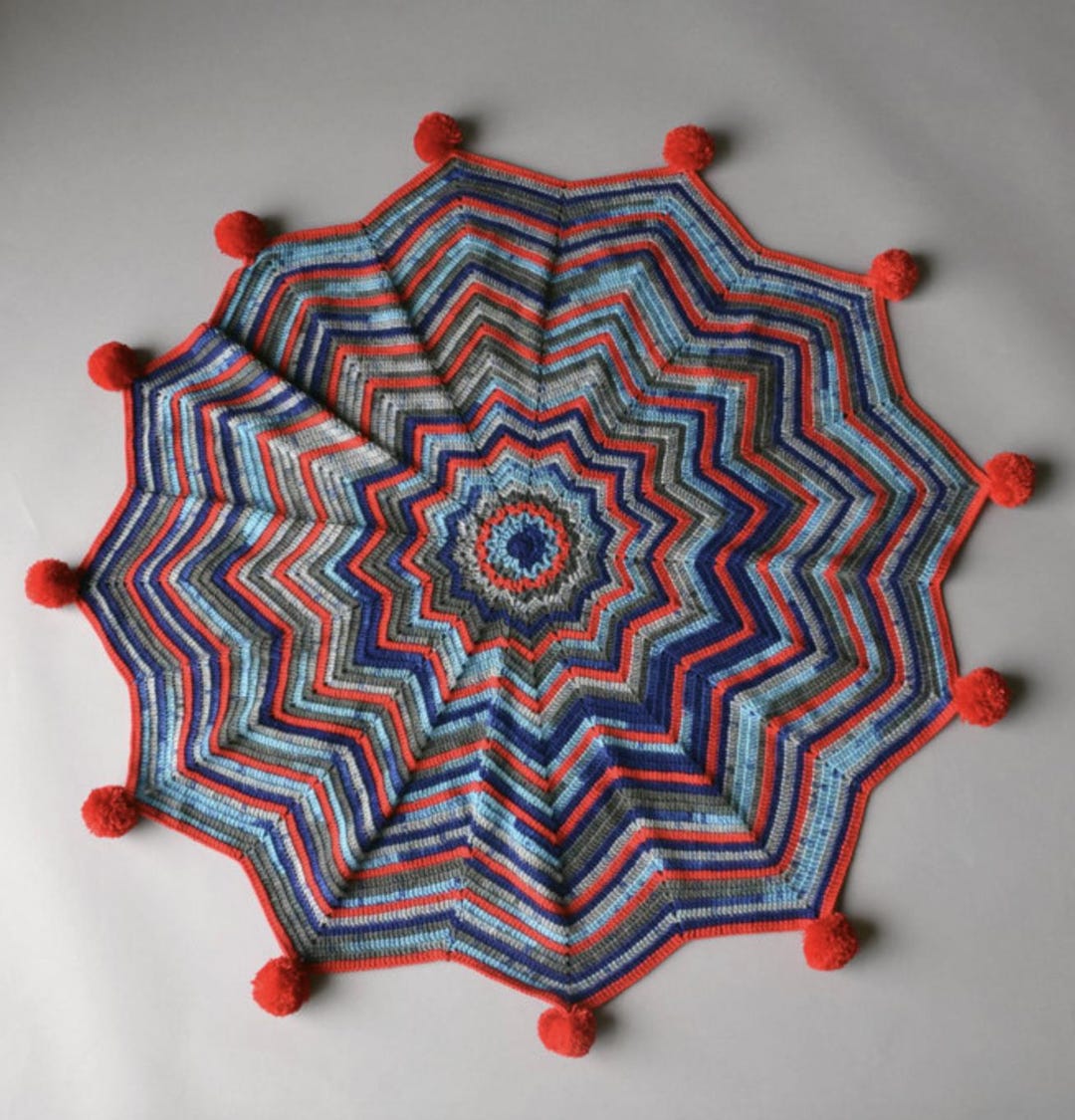 Fireworks Blanket Granny Crochet Pattern Digital PDF Automatic ...