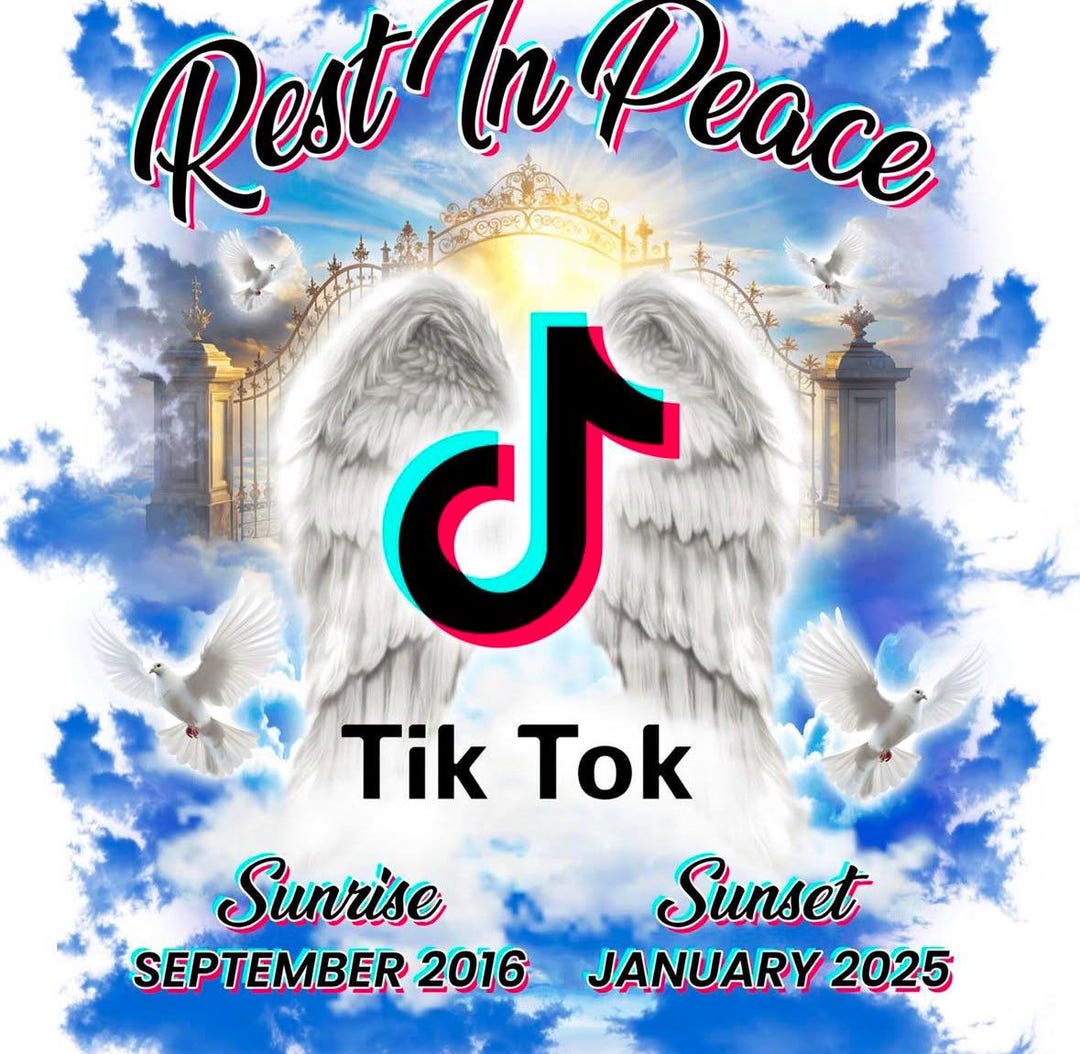 RIP Tik Tok Rest in Peace Ban Digital File Download PNG Artwork - Etsy