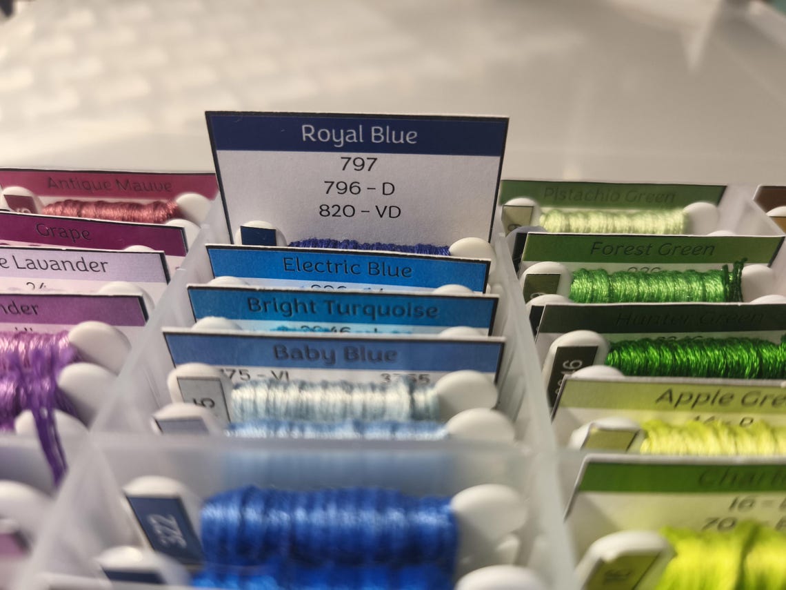 PDF DMC Color Cards |thread Organization System| Printable Color Cards ...