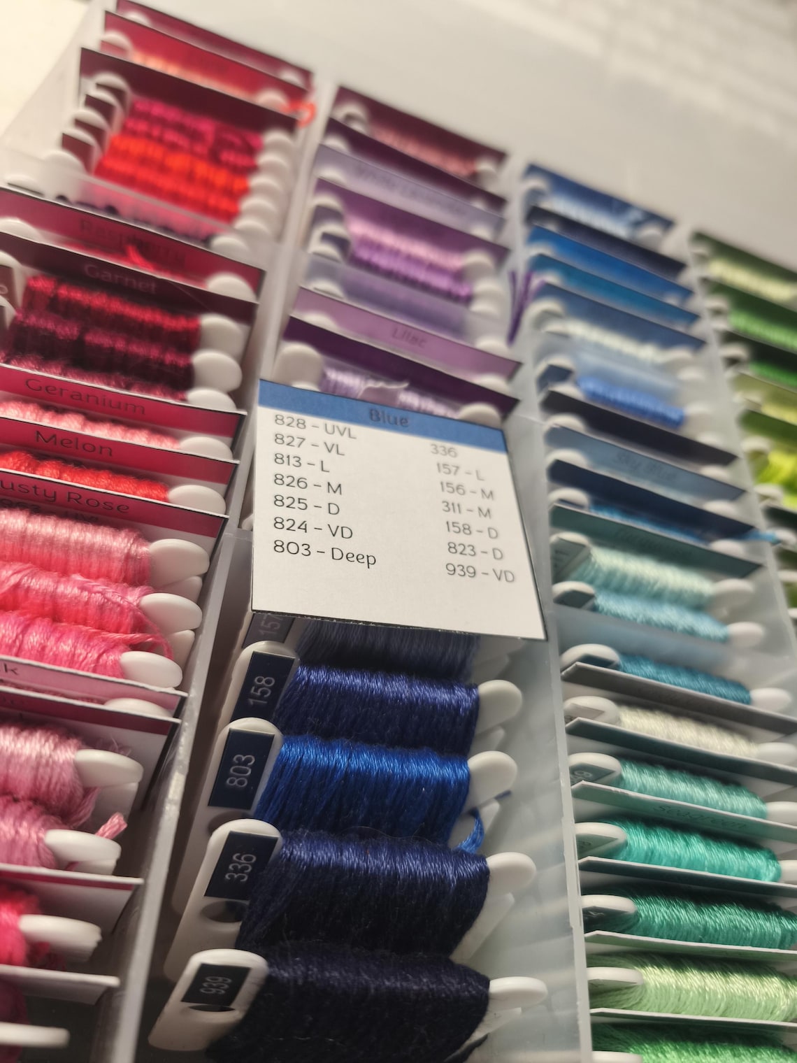 PDF DMC Color Cards |thread Organization System| Printable Color Cards ...