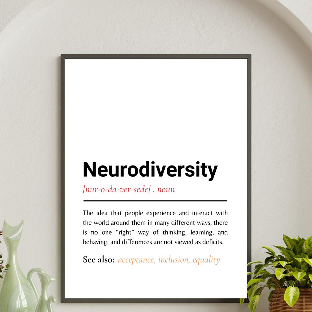 Neurodiversity Definition Poster Printable Wall Art Neurodiversity ...