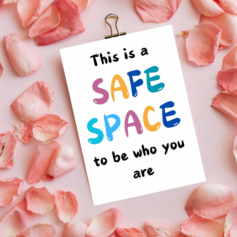 Safe Space Printable Poster Calming Corner Poster Mental Health Poster ...