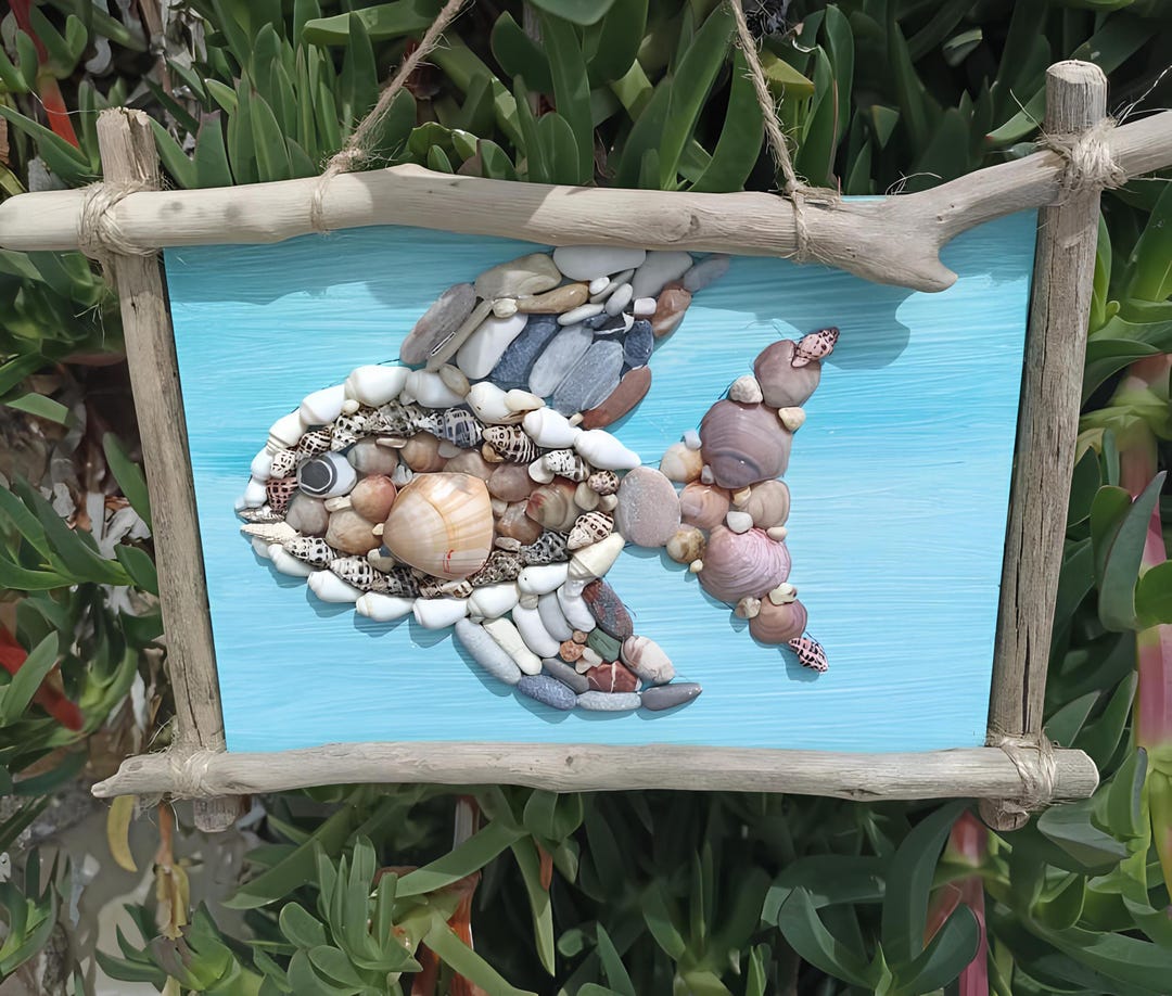 Frame Seashell, Seashell Decor Art, Sheashell Fish, Wall Art, Sea Shell ...