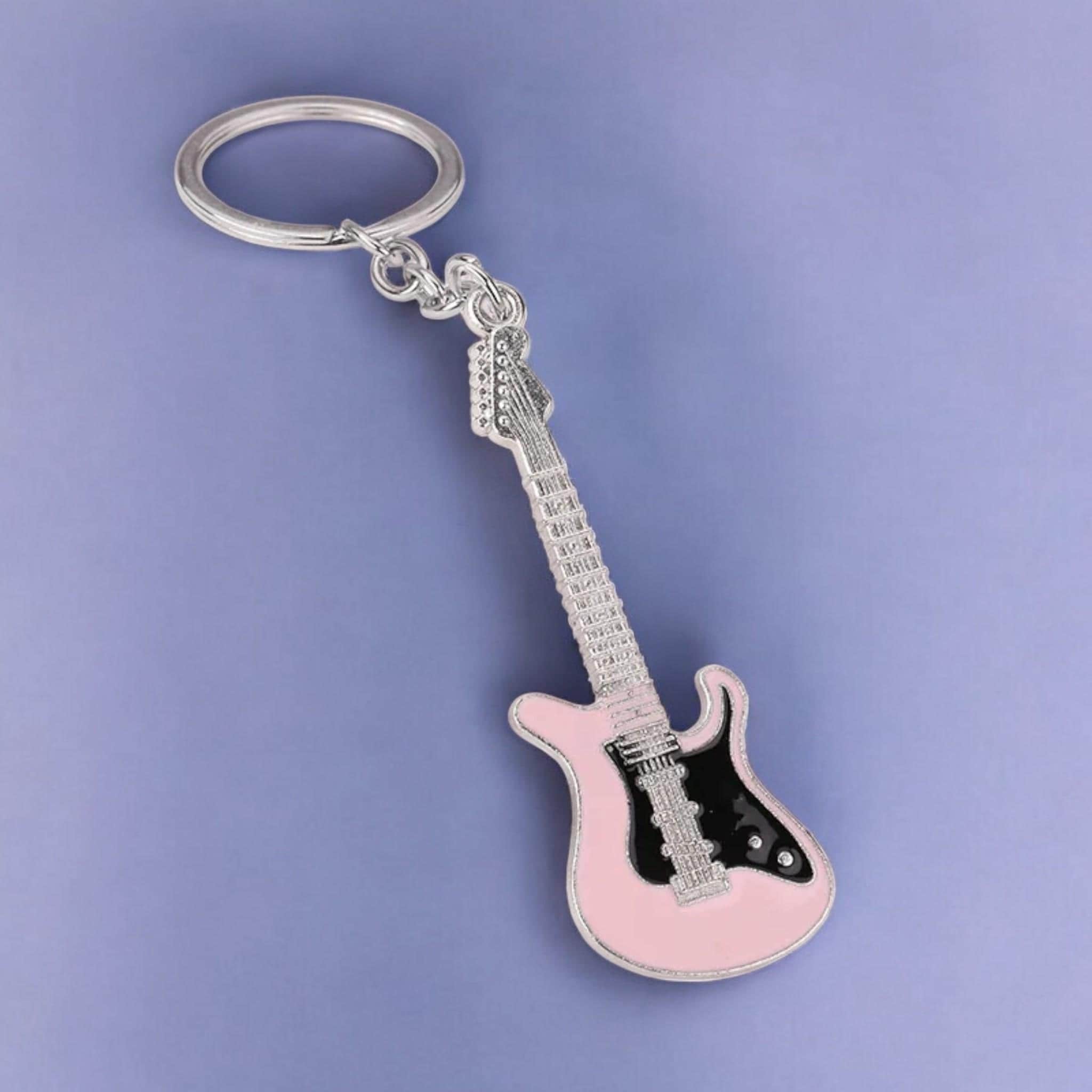 Guitar & Microphone Keychain: Y2K Punk Rock Music Lover Gift - Etsy