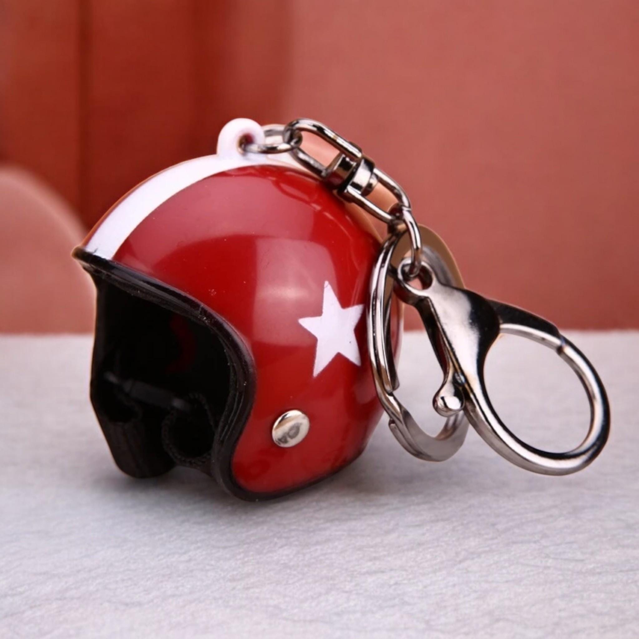 Mini Motorcycle Helmet Keychain – Cute Safety Helmet Key Ring, Car Key ...