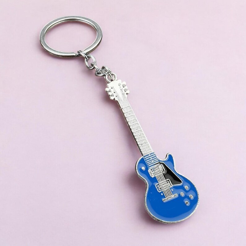 Guitar & Microphone Keychain: Y2K Punk Rock Music Lover Gift - Etsy