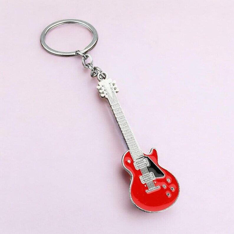 Guitar & Microphone Keychain: Y2K Punk Rock Music Lover Gift - Etsy