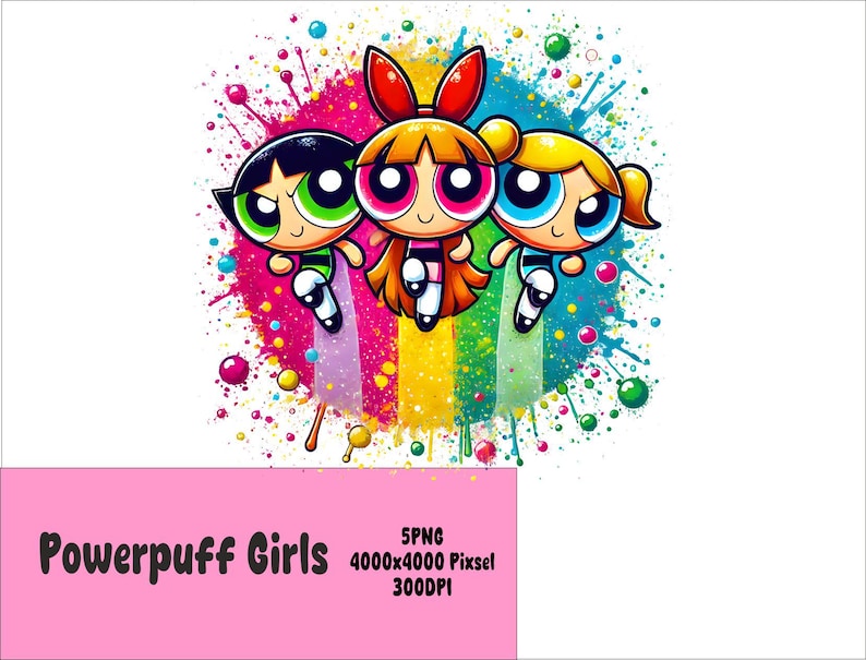 Powerpuff Girls 3 PNG Stitch Splash and Watercolor Png Powerpuff Girls ...