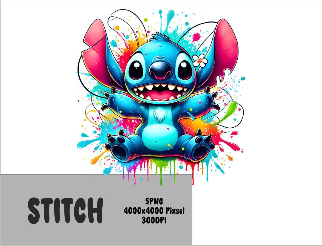 Stitch 3 PNG Stitch Splash and Watercolor Png Stitch Transparent PNG ...