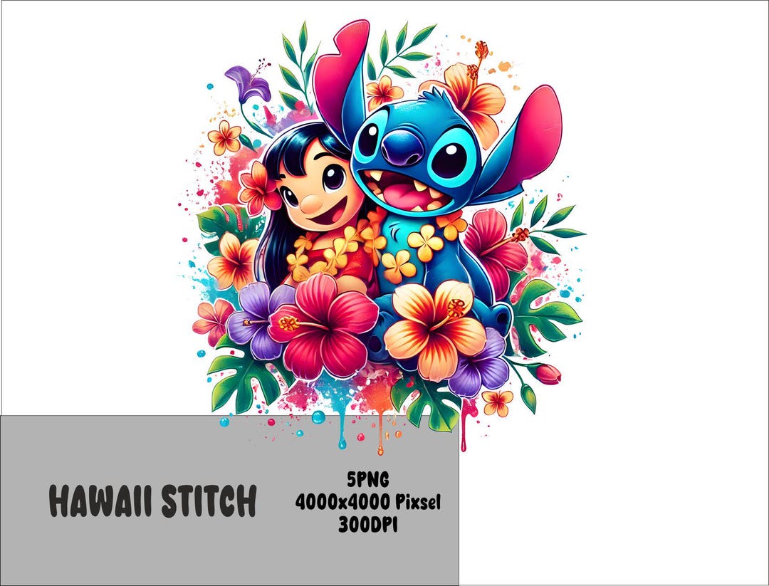 Hawai Stitch 5 PNG Hawai Stitch Splash and Watercolor Png Stitch ...