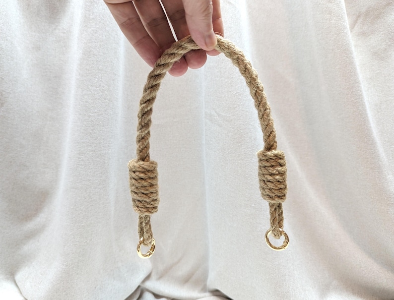 Jute Rope Bag Handles – Handbag Straps With Round Metal Clasps - Etsy