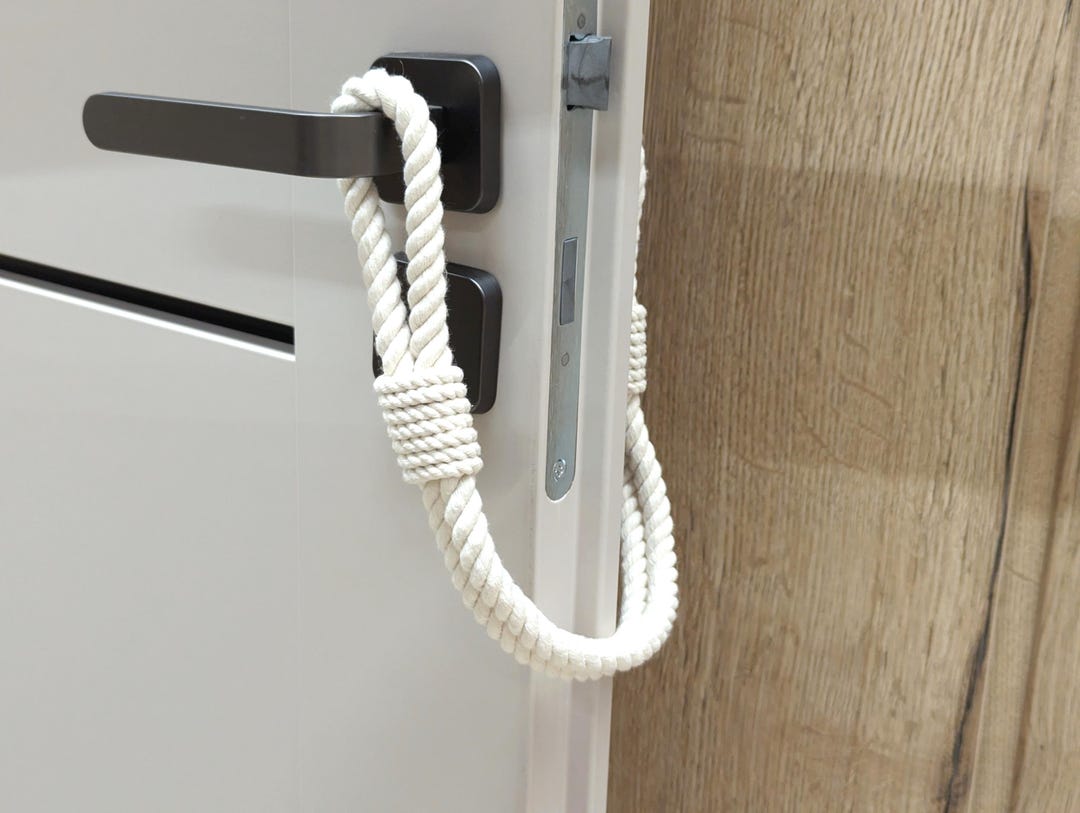 White Rope Door Stopper - Decorative Home Accessory - Secure Stopper - Etsy