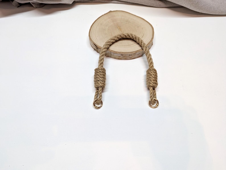 Jute Rope Bag Handles – Handbag Straps With Round Metal Clasps - Etsy