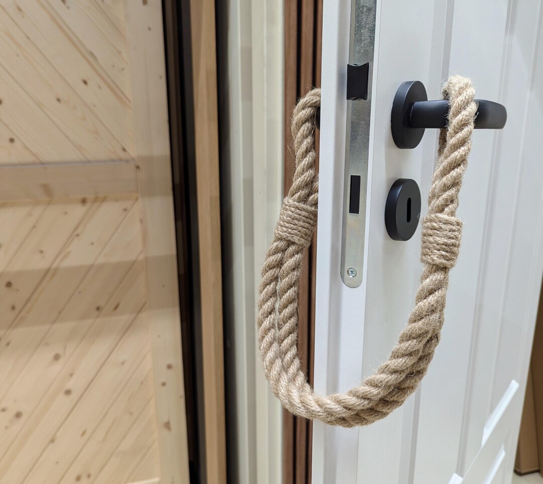 Handmade Jute Rope Door Stopper - 24" (60 Cm) Nautical Doorstop, Rustic ...