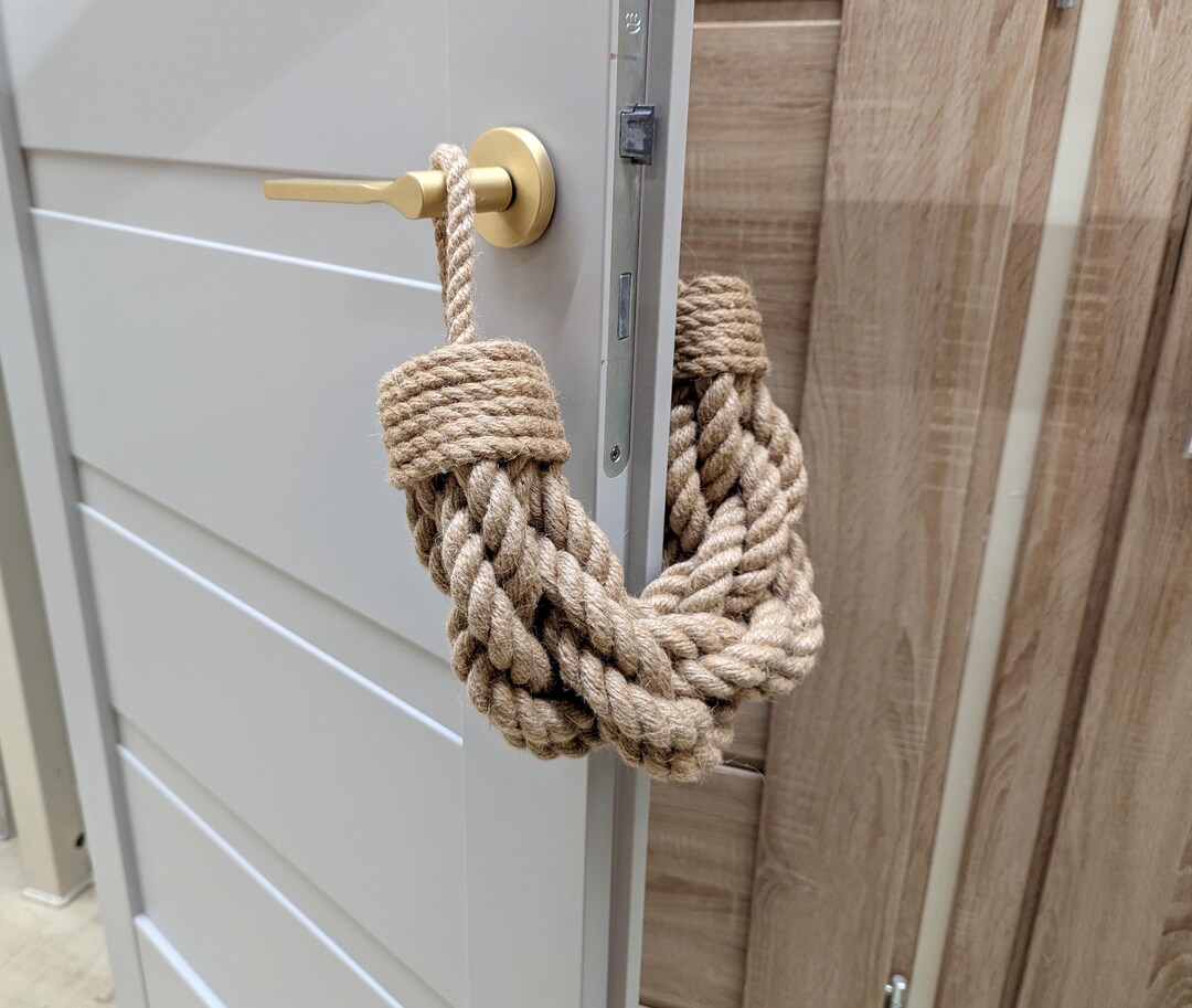Extra Thick Jute Rope Door Stop – Handmade Rustic Heavy Decorative ...