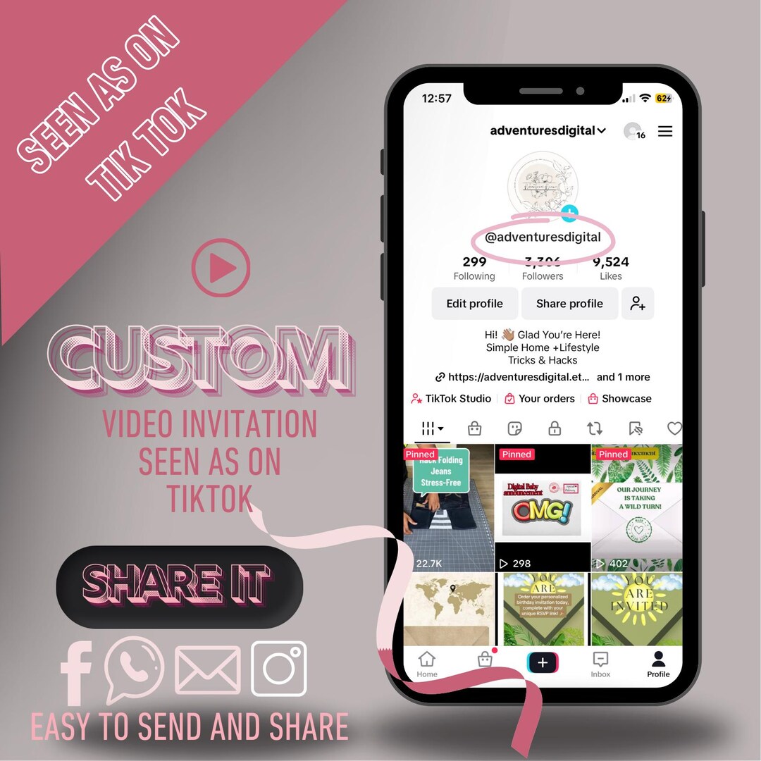 Custom Video Invitation Personalized Animated Invitation Custom Video ...