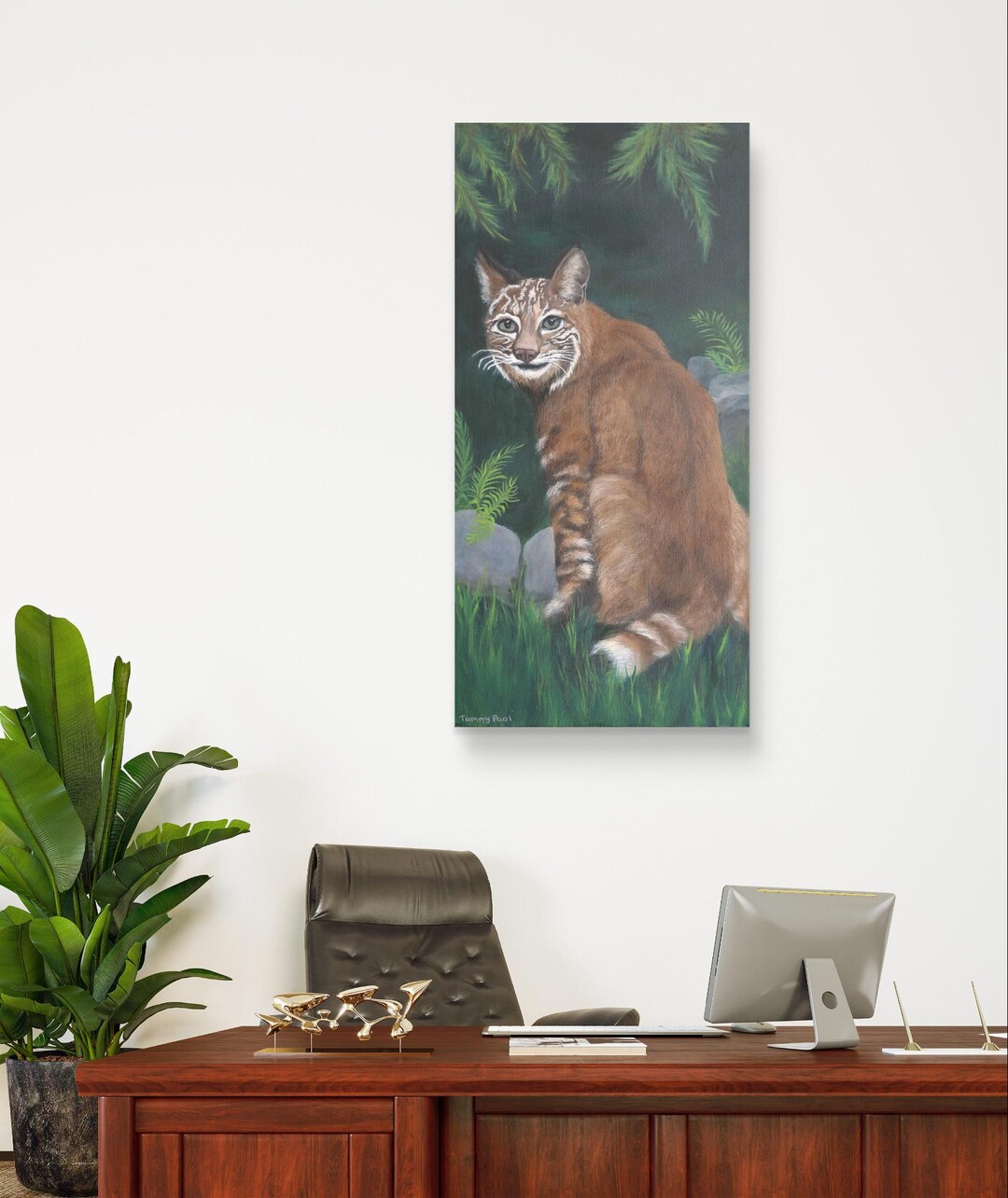 Original Acrylic Painting of a Bob Cat - "night Prowler" - Etsy