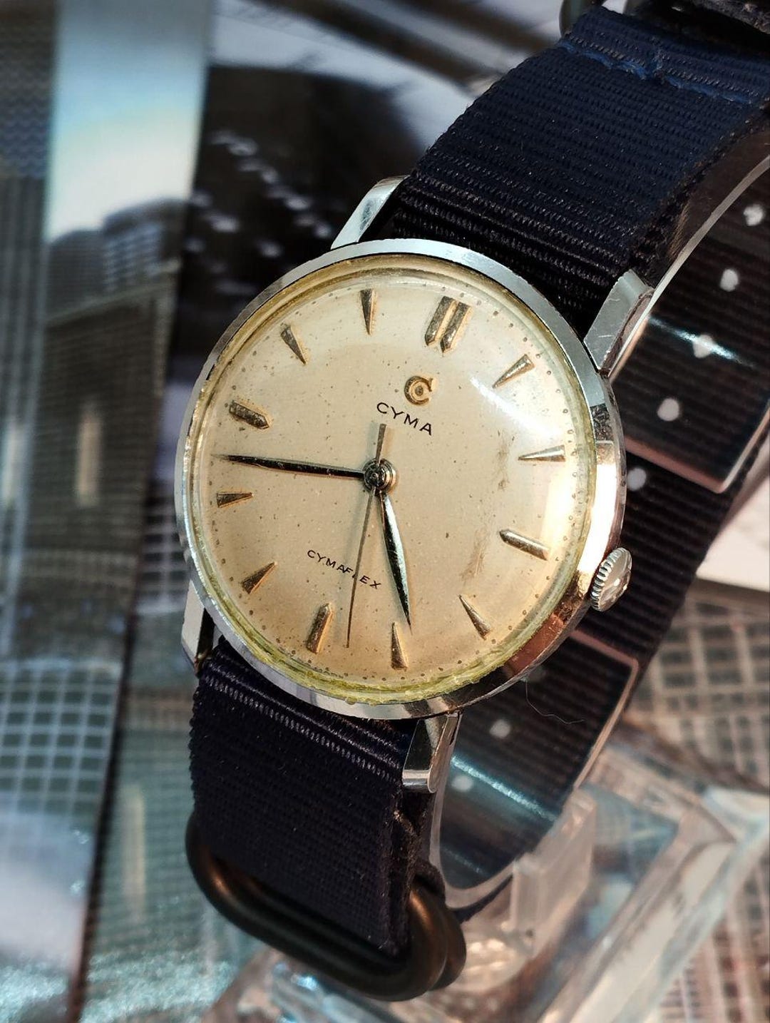 Watch Cyma, Cymaflex, Cal.459, 1950s - Etsy