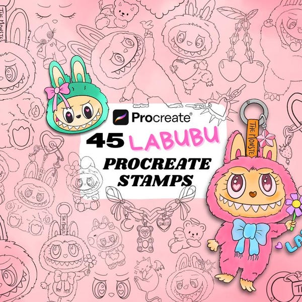 Labubu Outline File - Etsy