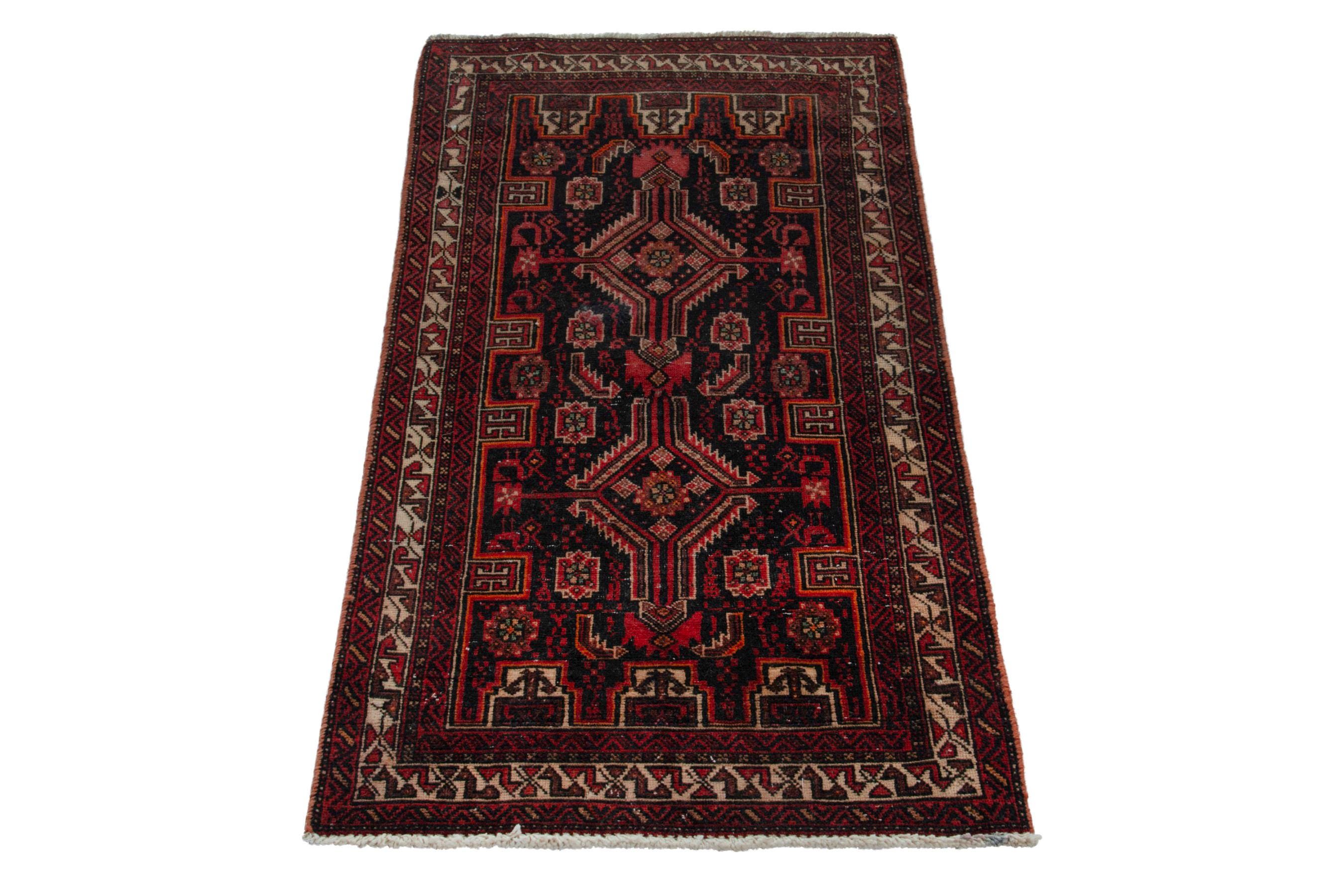 2x4 Rug, Mini Rug, Entryway Rug, Turkish Rug, Balouch Rug, Red Rug ...