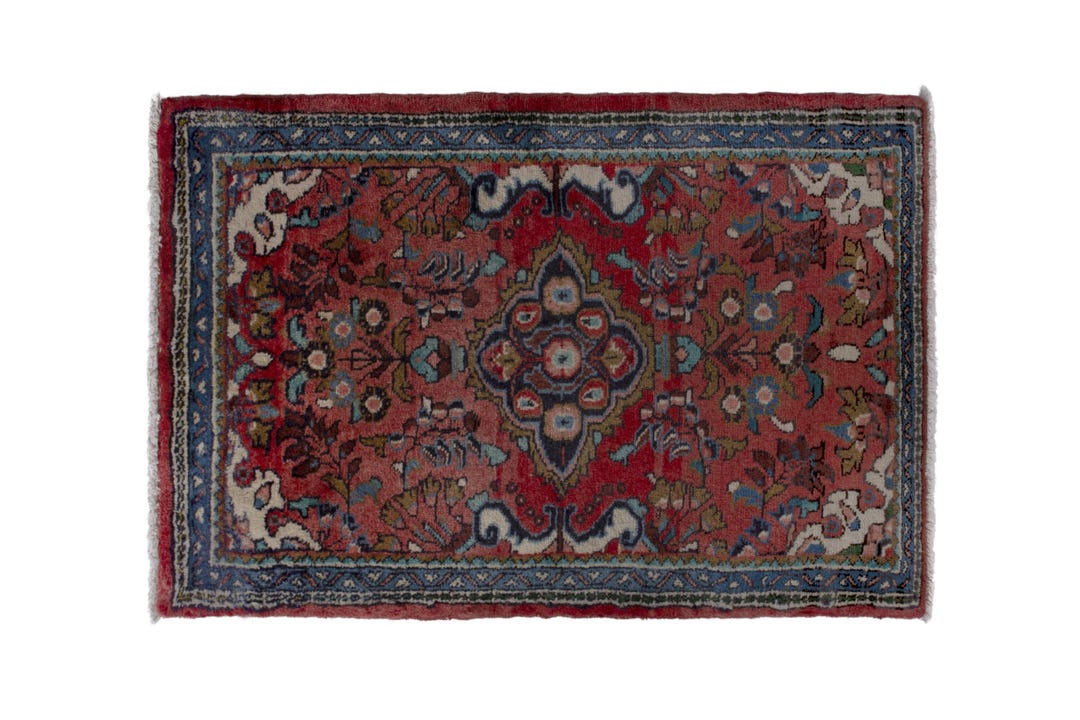 3x4 Rug, Mini Rug, Entryway Rug, Turkish Rug, Hamedan Rug, Red Rug ...