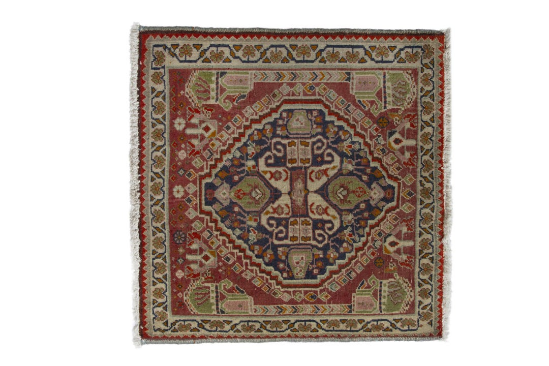 2x2 Rug, Mini Rug, Entryway Rug, Turkish Rug, Shiraz Rug, Colorful Rug ...