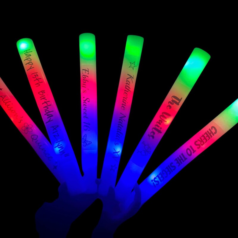 Led Foam Party Sticks - Etsy