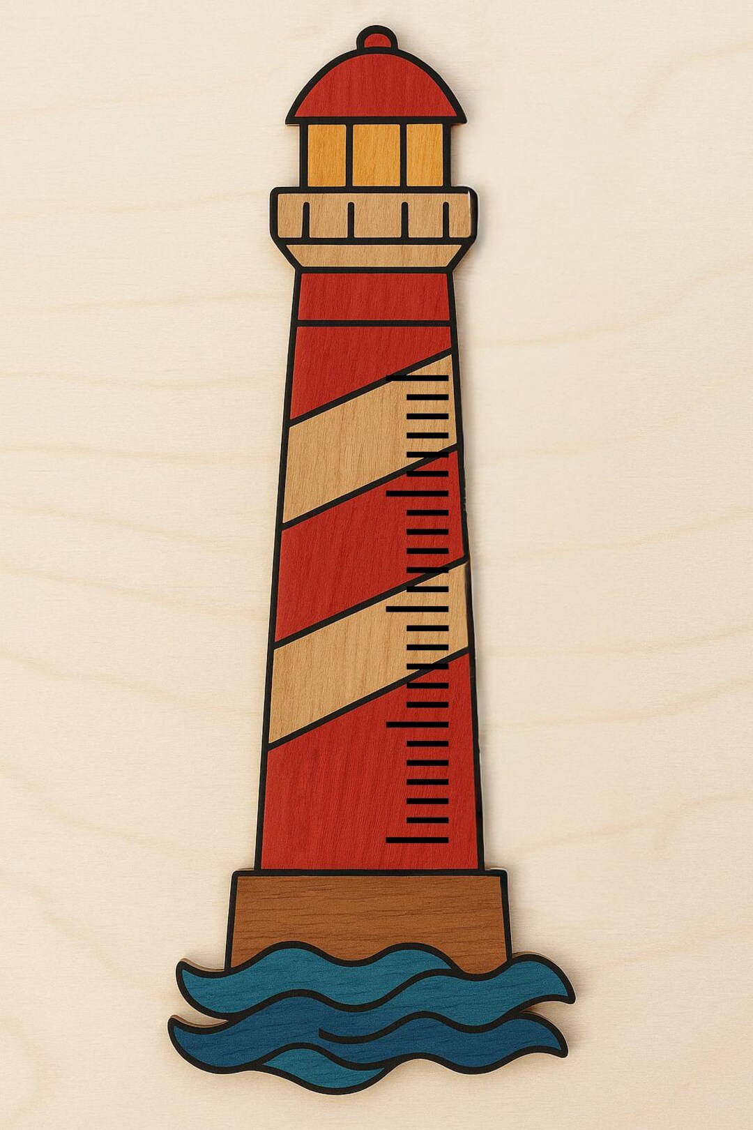 Lighthouse - Wooden Wall Growth Chart - Kids Room Decor - Etsy