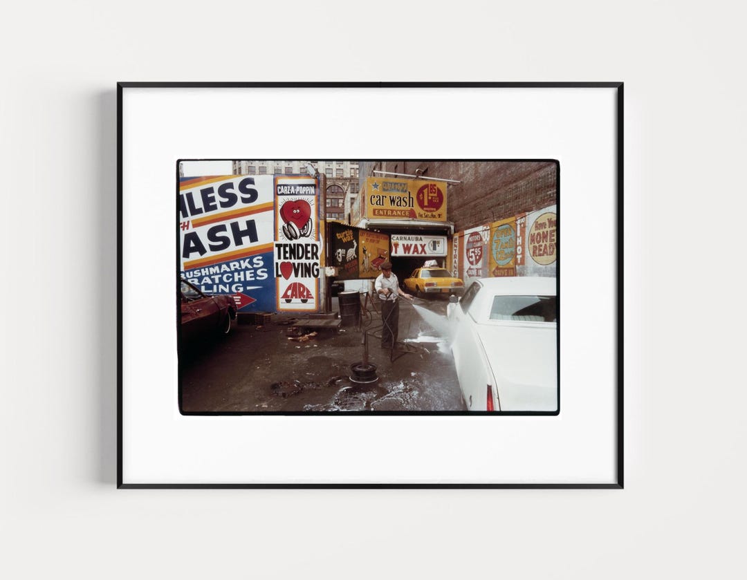 New York City "cars-a-poppin" Carwash, 1980. Vintage Film Fine Art ...