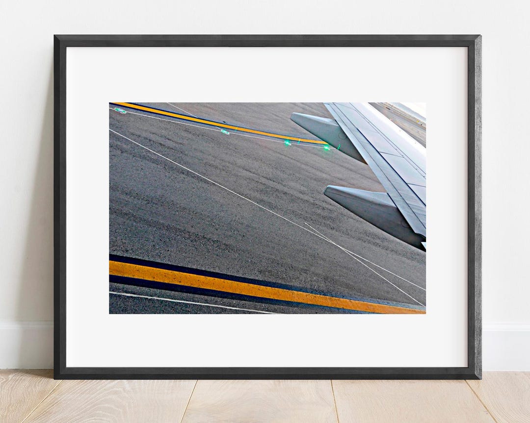Plane Wing With Green Lights. Vintage Color Film Fine Art Photography ...