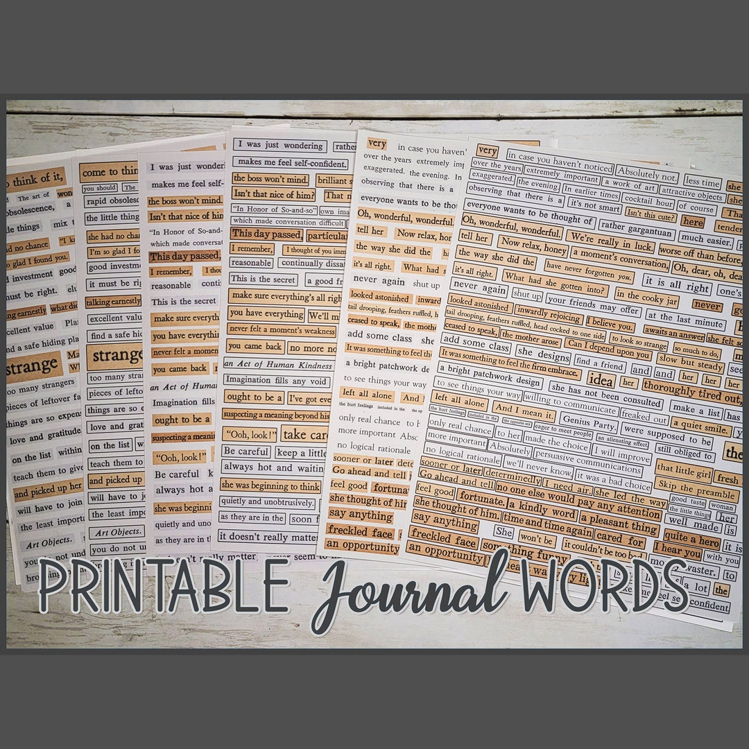 Random Ramblings Art Journal Sentiments - Printable Digital File - Etsy