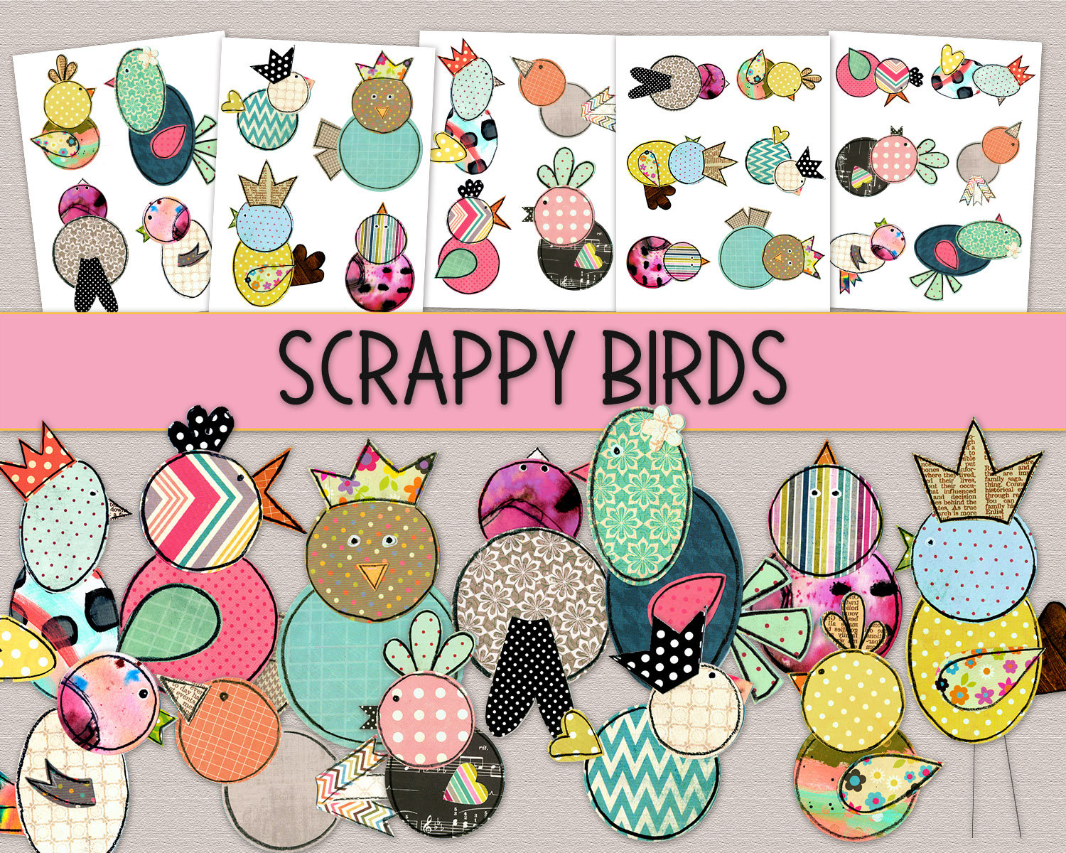 Scrappy Birds Art Journal Printables - Etsy