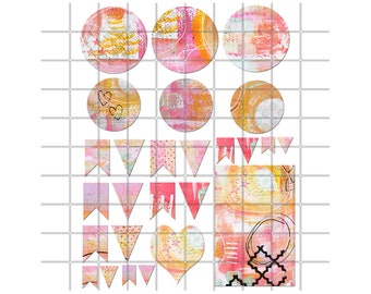 Mixed Media Art Journal Printable Elements | Etsy