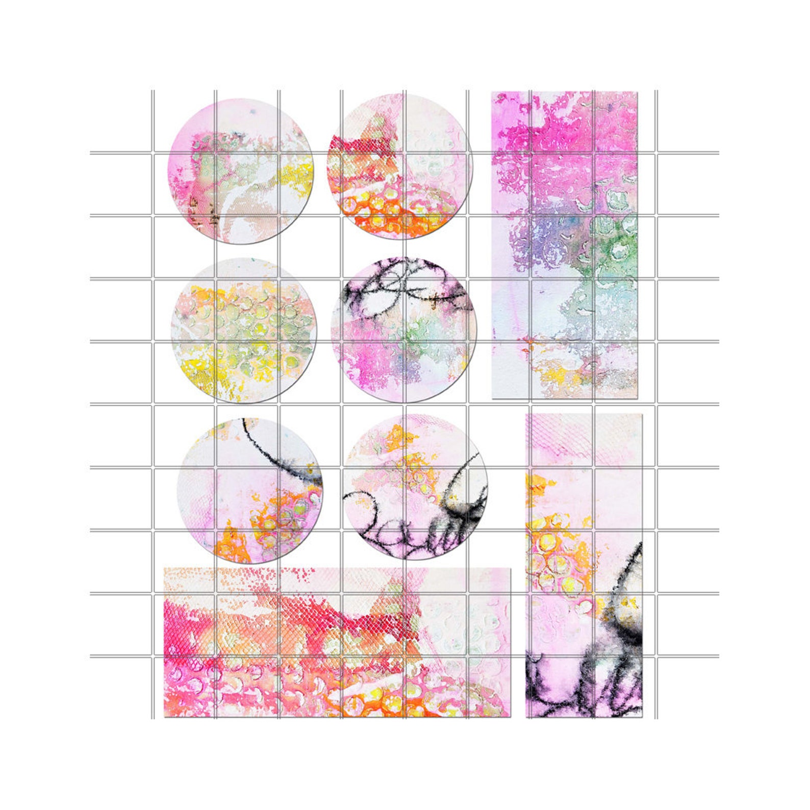 Mixed Media Art Journal Printable Elements - Etsy