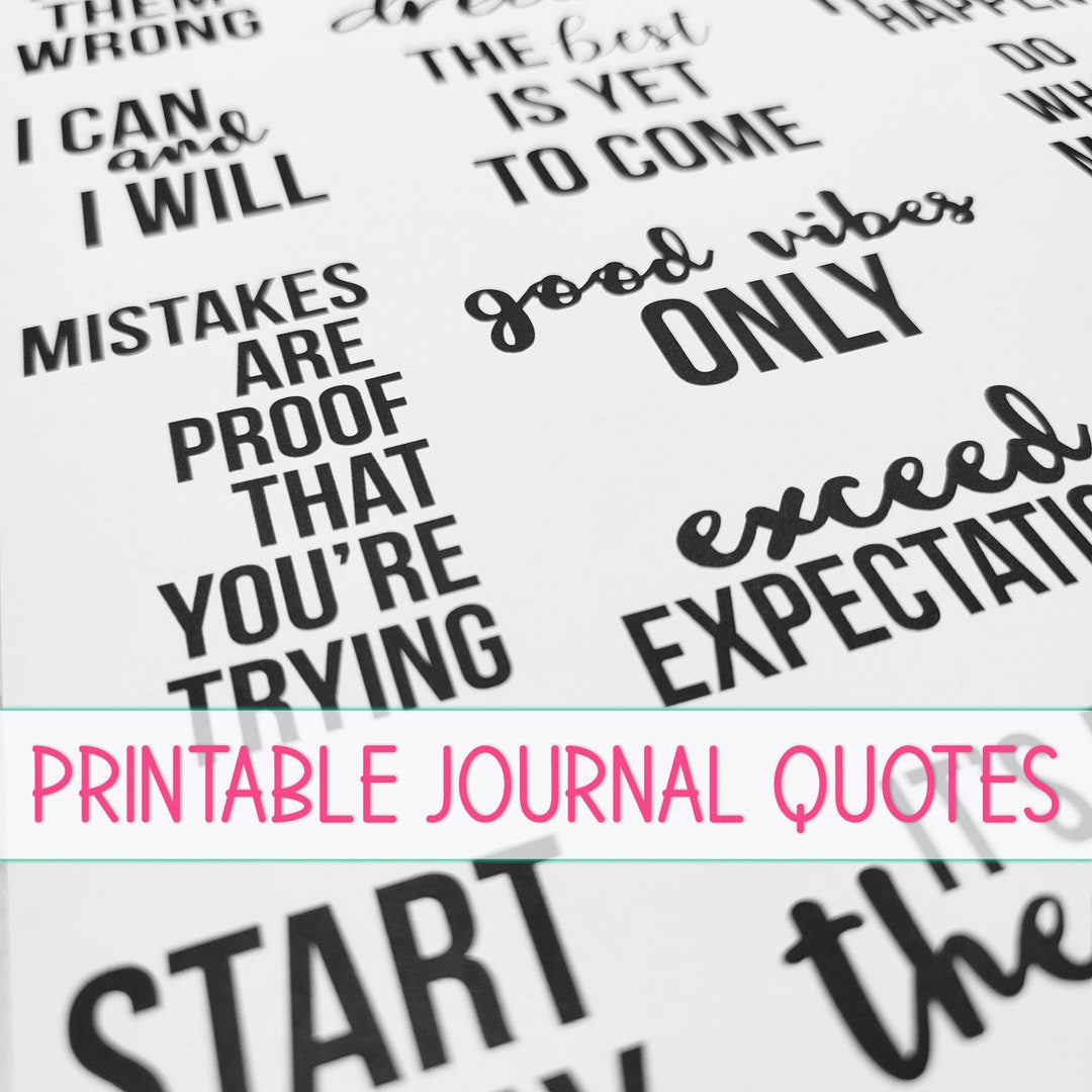 Big & Bold Sentiments | Printable Journal Quotes - Etsy