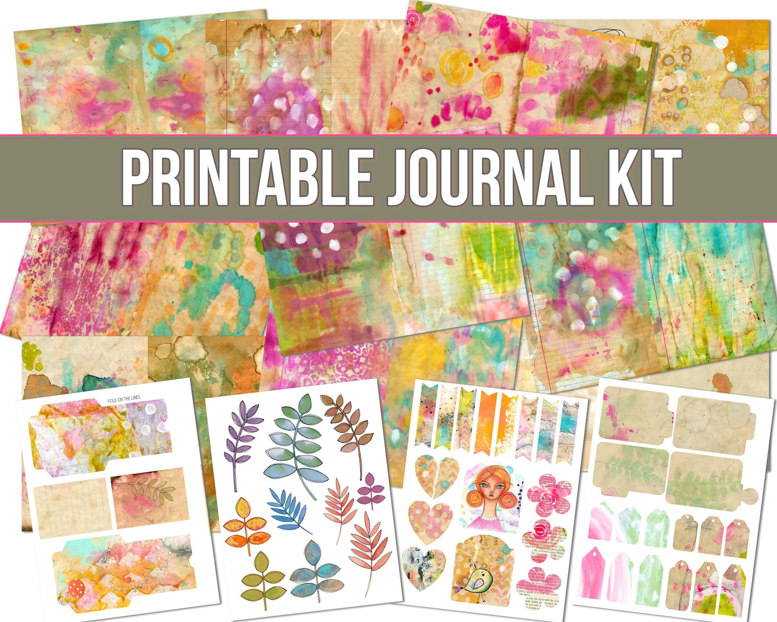 Printable Journal Kit Art Journal Printable Junk Journal - Etsy