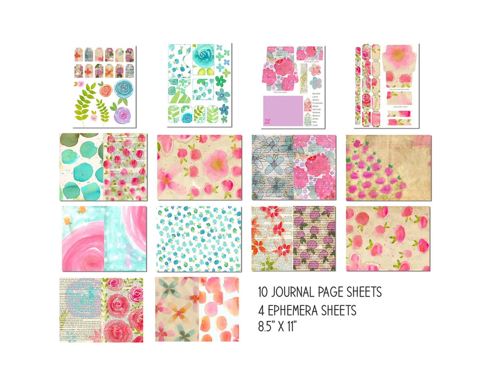 Printable Journal Kit 2 Art Journal Printable Junk Journal | Etsy