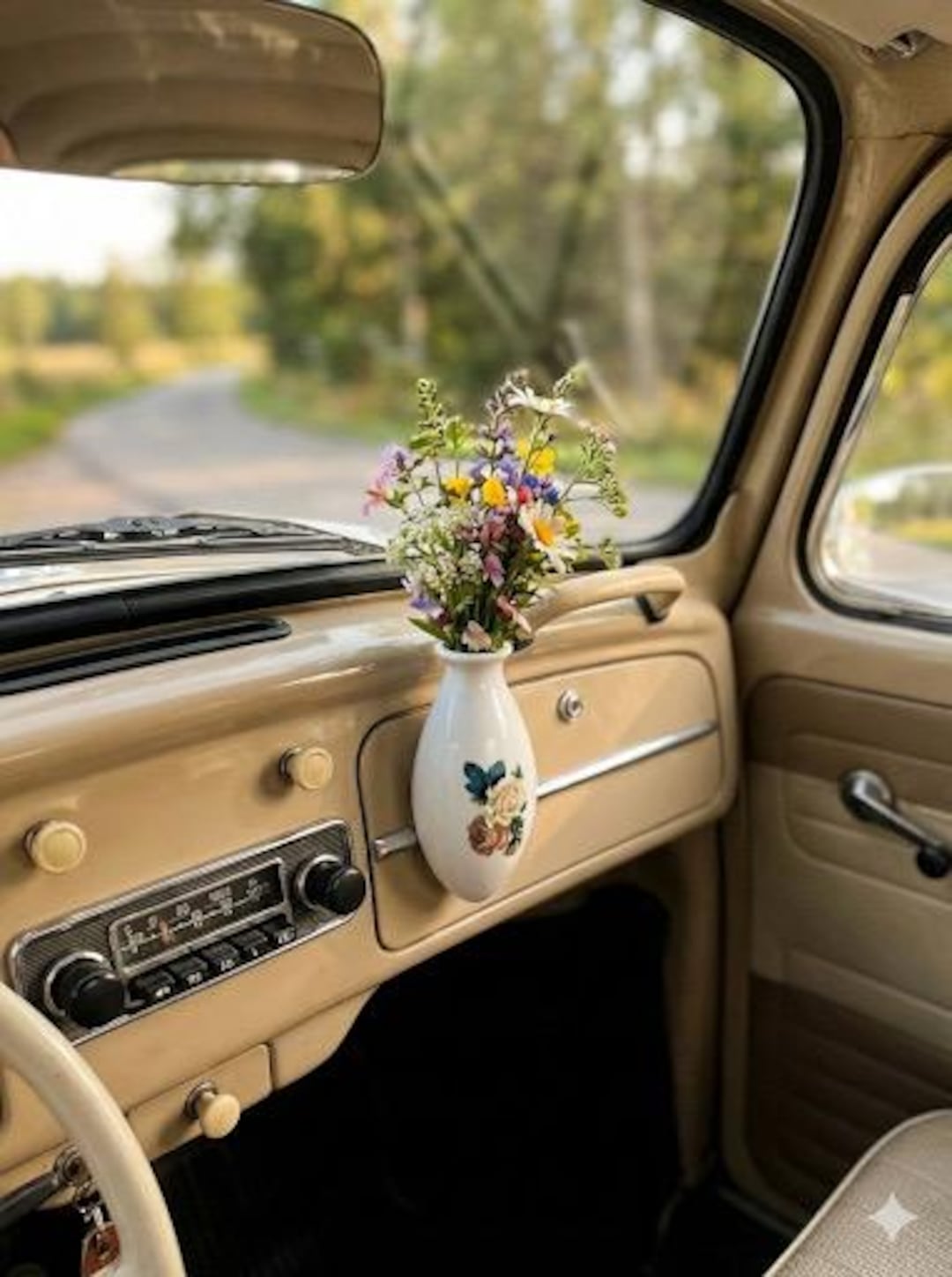 Vintage VW Beetle & VW Bus Flower Vase – High-fired Semi-translucent ...