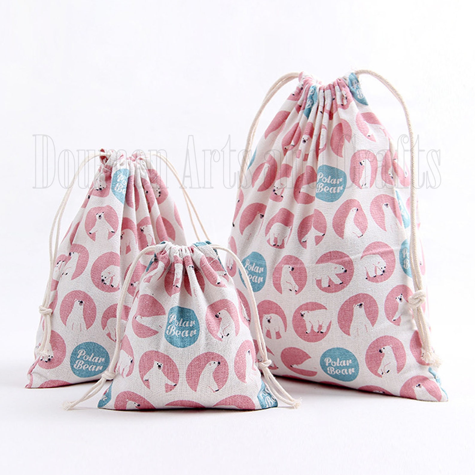 Set of 12 Bags - Zoo Animals Drawstring Bags, Travel Bags, Shoes Bag ...