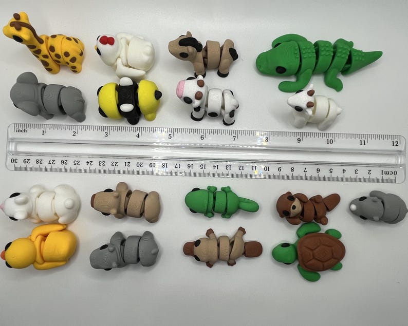 Little Critters | 3D Printed Articulated Animals, Shelf Sitters, Cute ...