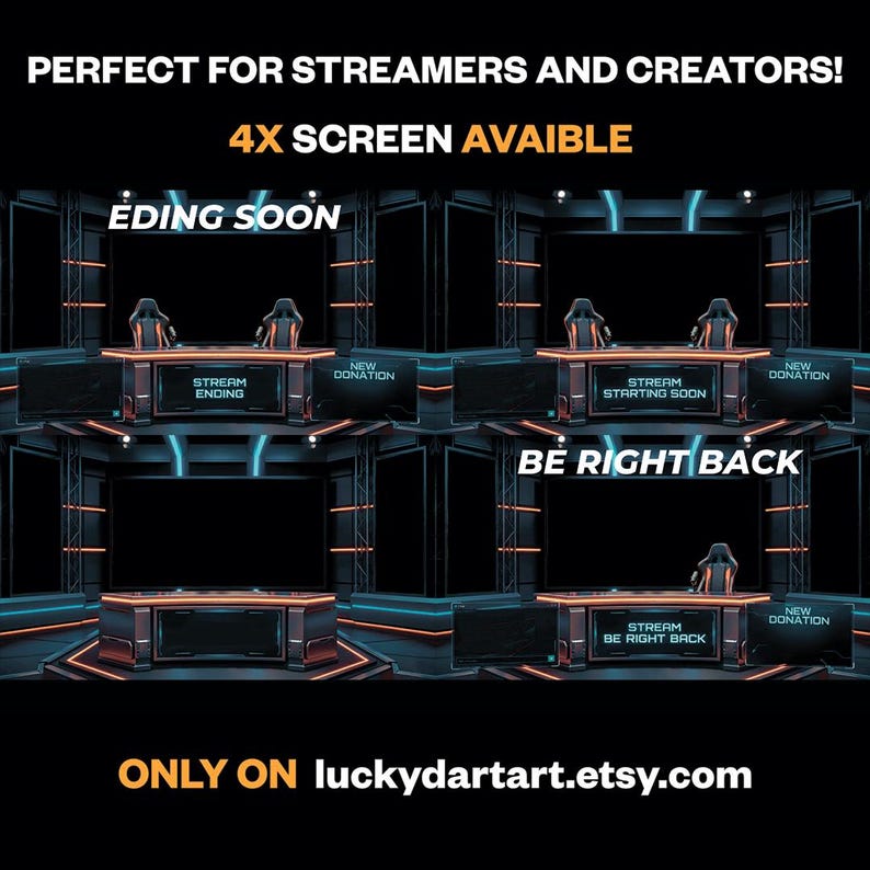 Military Vtuber Talk Show Overlay | Battlefield Stream Room (PNG + WEBM ...