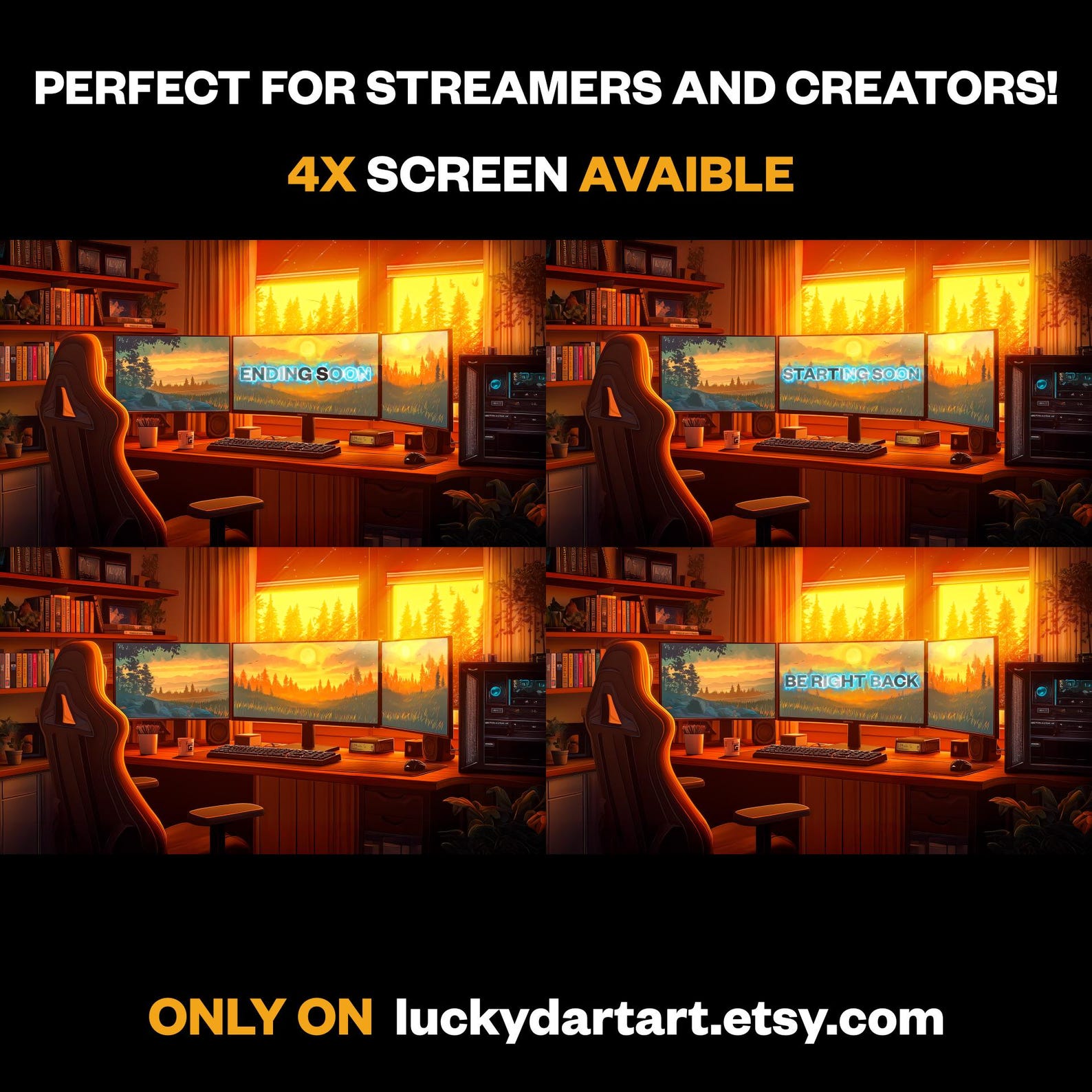 Cozy Lo-fi Gamer Room Animated Background | Loopable Streaming Screen ...