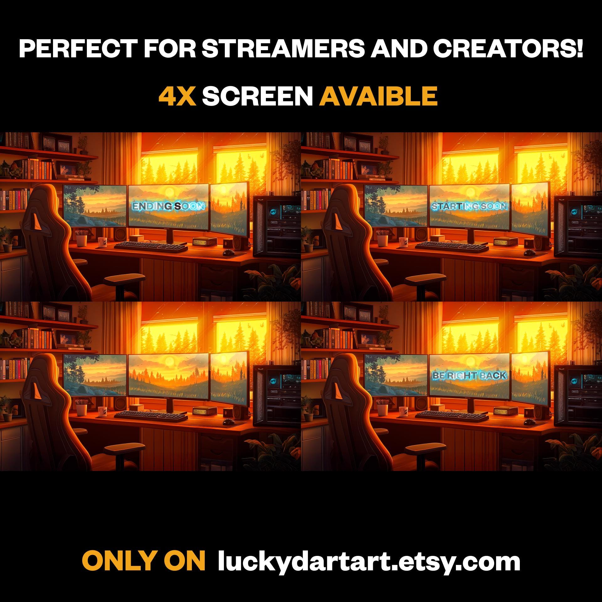 Cozy Lo-fi Gamer Room Animated Background | Loopable Streaming Screen ...