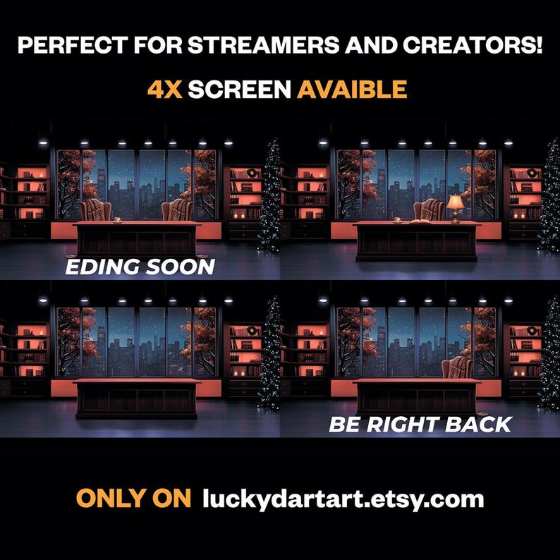Vtuber Talk Show Animated Background: Streaming Kit for Twitch & OBS ...
