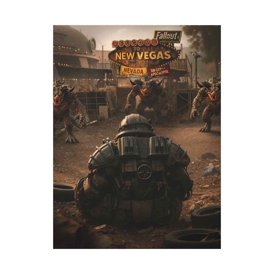 Fallout New Vegas Deathclaw Power Armor Canvas - Etsy