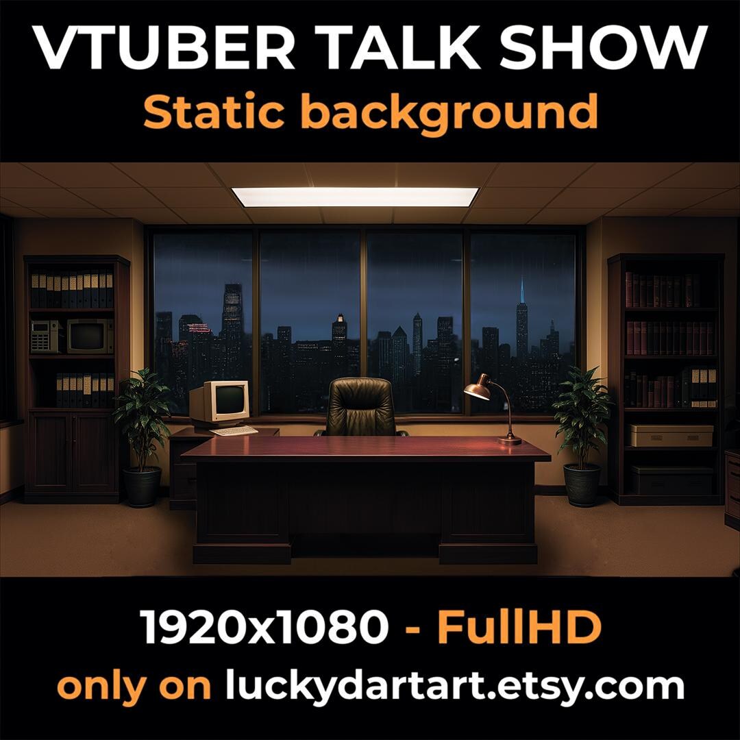 Vtuber Talk Show Stream Background: 90s TV Studio Kit - Etsy Australia