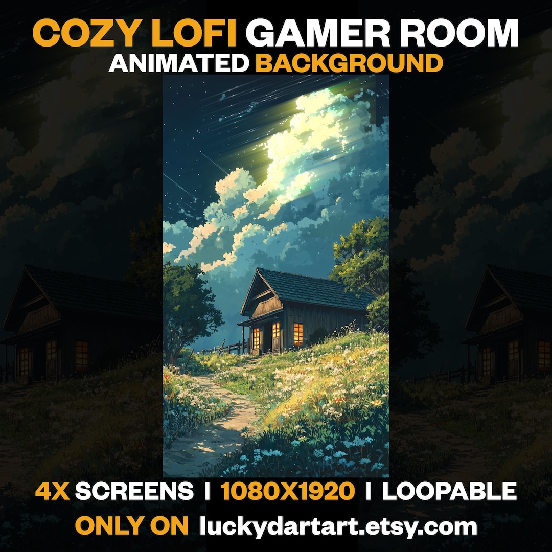Cozy Cabin Lo-fi Animated Stream Background: 1080x1920 (digital ...