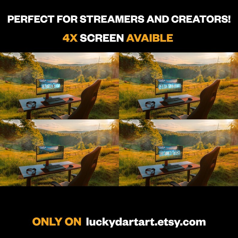 Cozy Lo-fi Gamer Room Stream Overlay: Animated Screens (1920x1080px) - Etsy