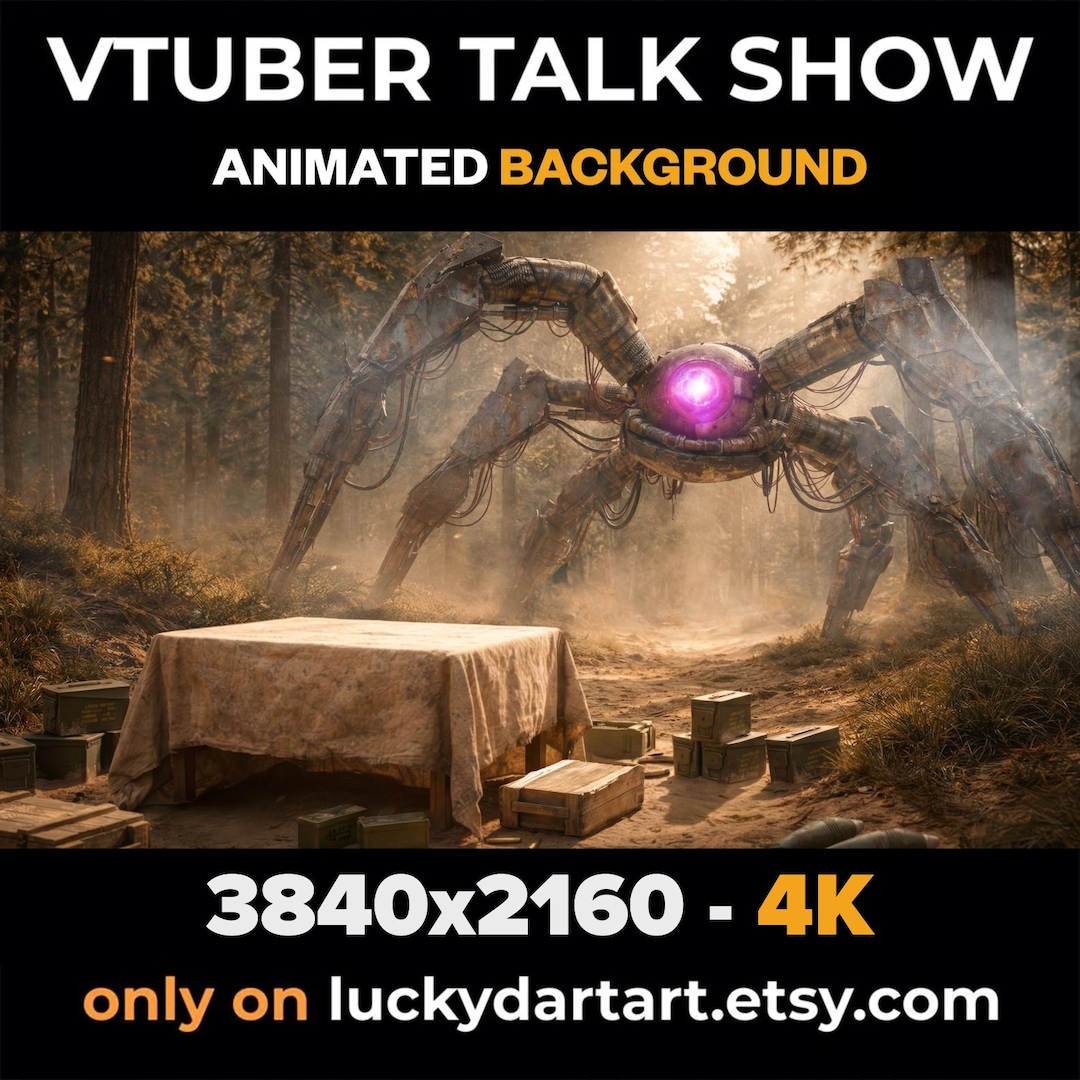 Arc Raiders Vtuber Talk Show Animated Background 4K | Sci-fi Stream ...