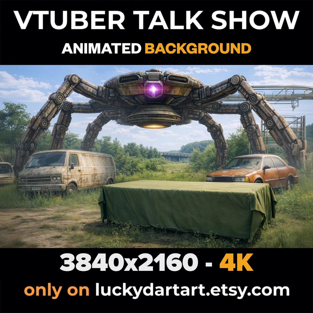 Arc Raiders Vtuber Talk Show Animated Background 4K | Sci-fi Stream ...